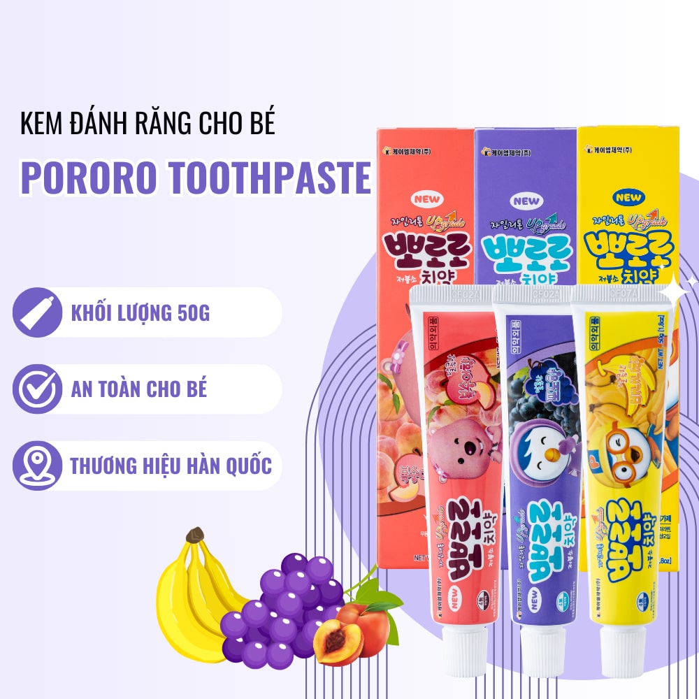 Kem Đánh Răng Cho Bé PORORO Toothpaste 50G